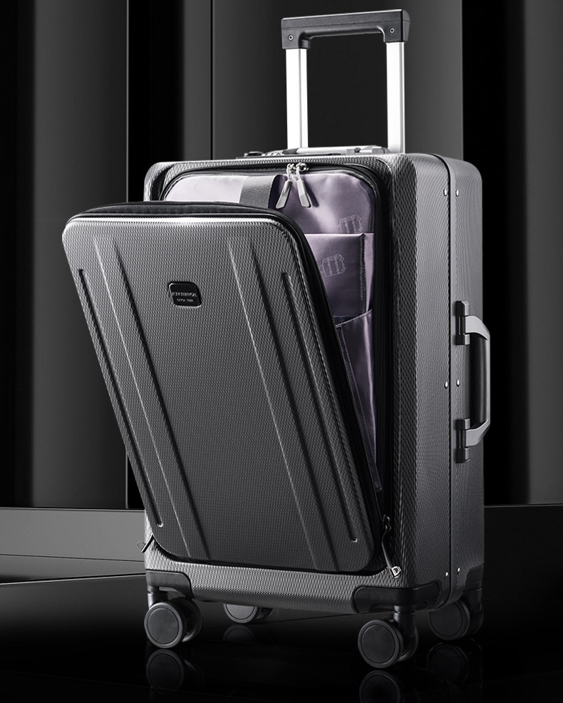 Front Pocket Bag 18 Inch Carry on Laptop Aluminum Frame Luggage Abs Pc ...