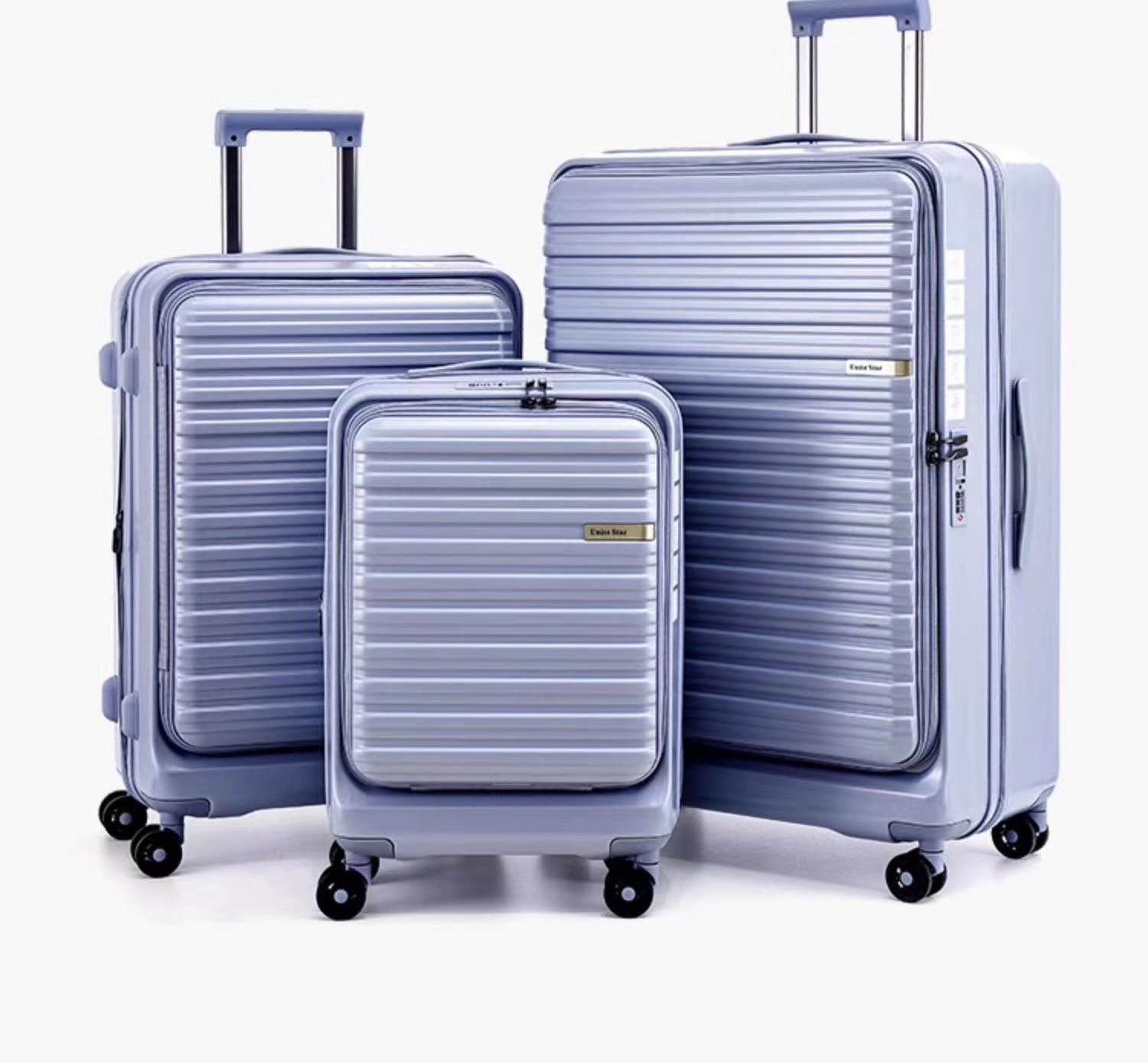 20 24 28 Inch Abs Pc High Quality Luggage Front Pocket Suitcase ...